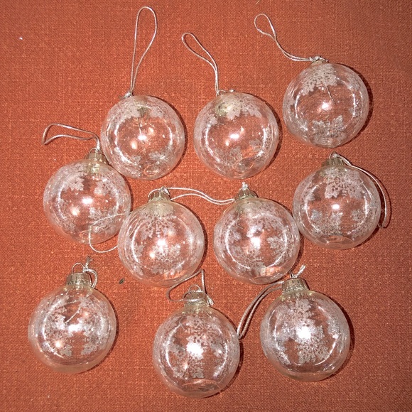 Vintage | Holiday | Set Of Vintage Clear Bobble Silver Glitter ...